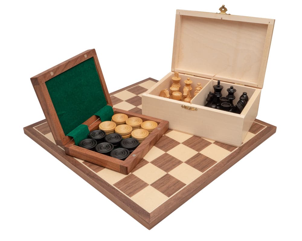 Exquise Traditionele Schaak- en Dambordset